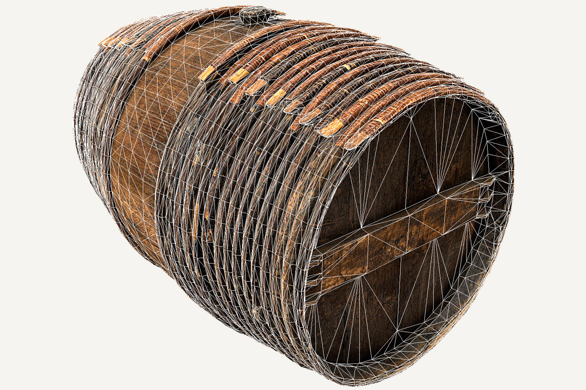 ArtStation - Photorealistic Wooden Barrel | Game Assets