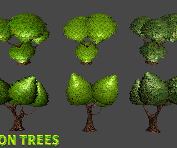 ArtStation - Toon Trees Pack | Game Assets