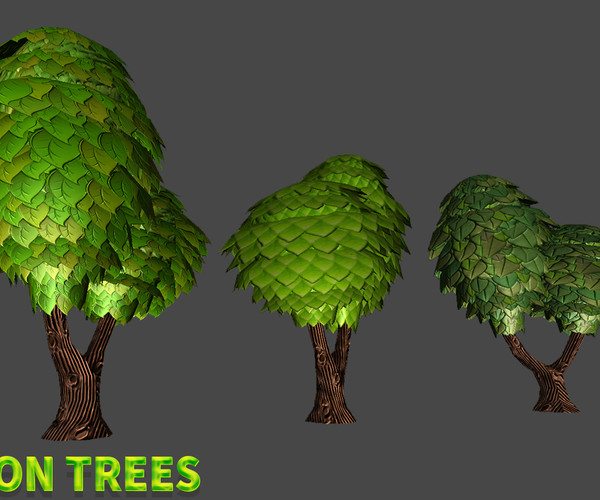 ArtStation - Toon Trees Pack | Game Assets