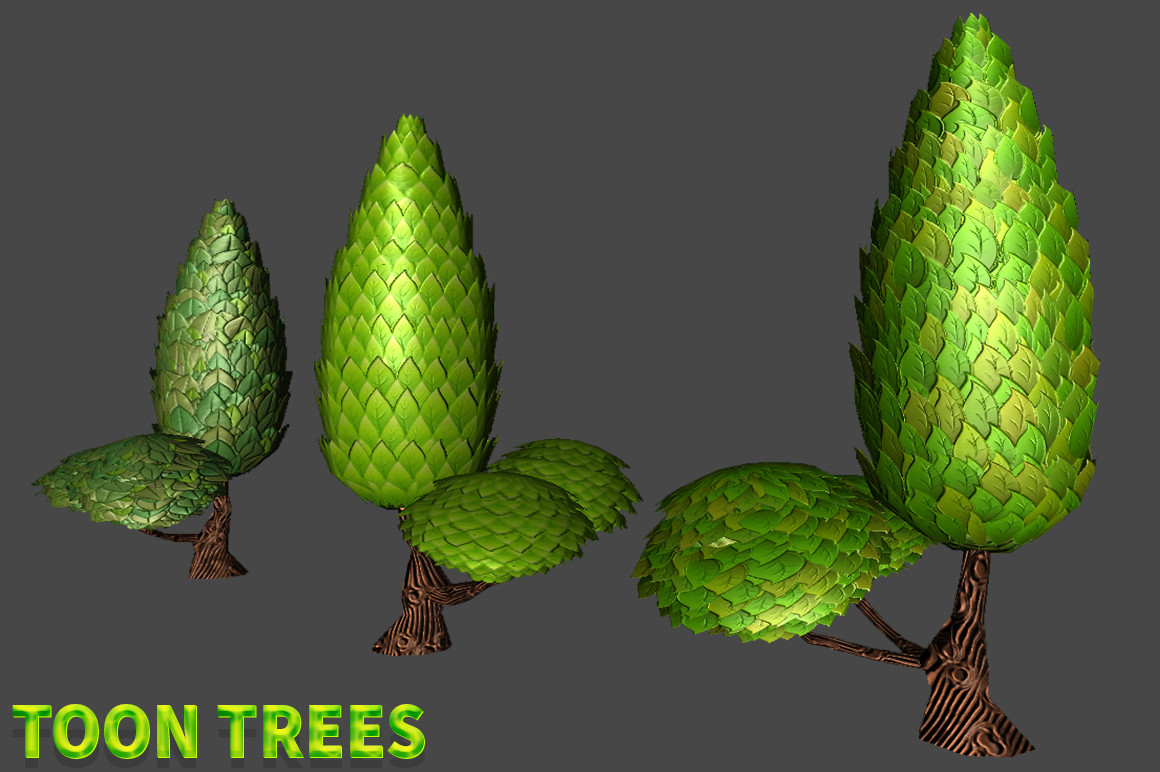 ArtStation - Toon Trees Pack | Game Assets