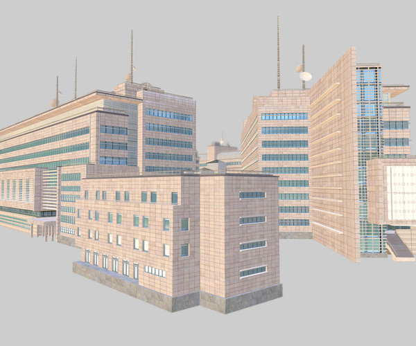 ArtStation - Modern Buildings Set | Game Assets