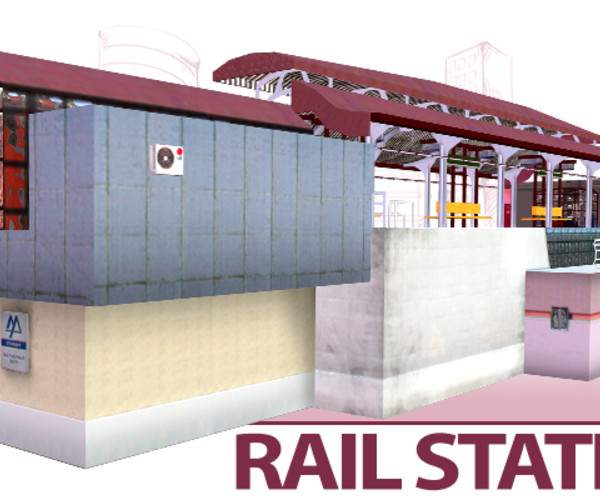 ArtStation - Rail Station Building | Game Assets