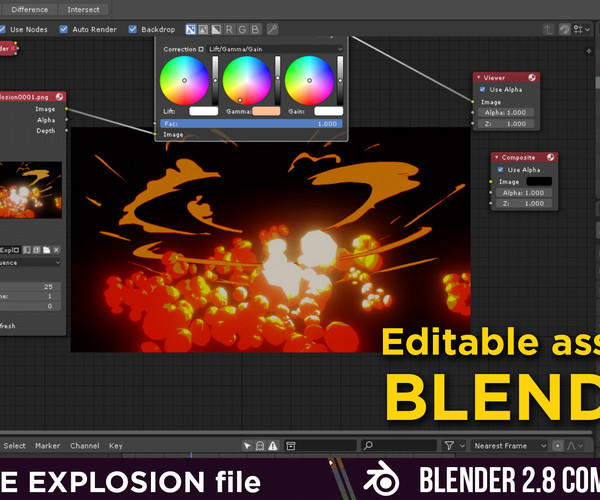ArtStation - Anime explosion in Blender | Resources