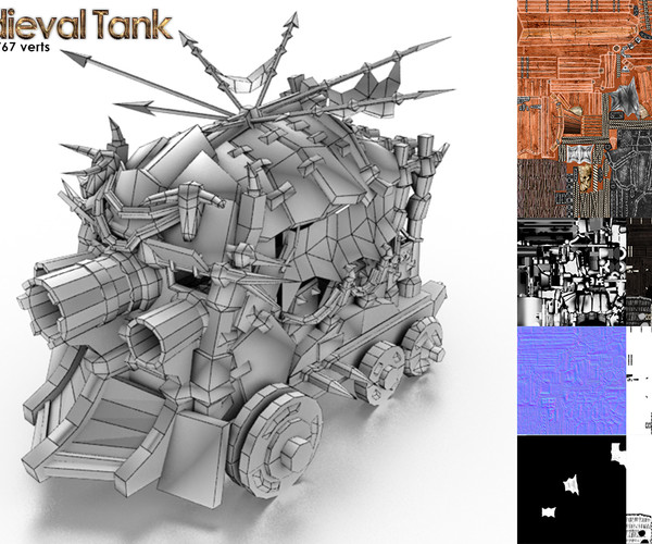 ArtStation - Medieval Tank | Game Assets
