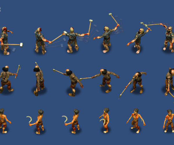 ArtStation - 3 Zombies Pack | Game Assets