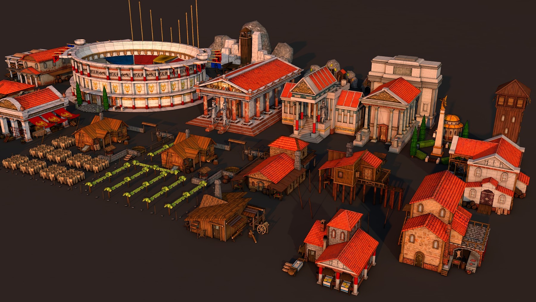 ArtStation - Rome city Package | Game Assets