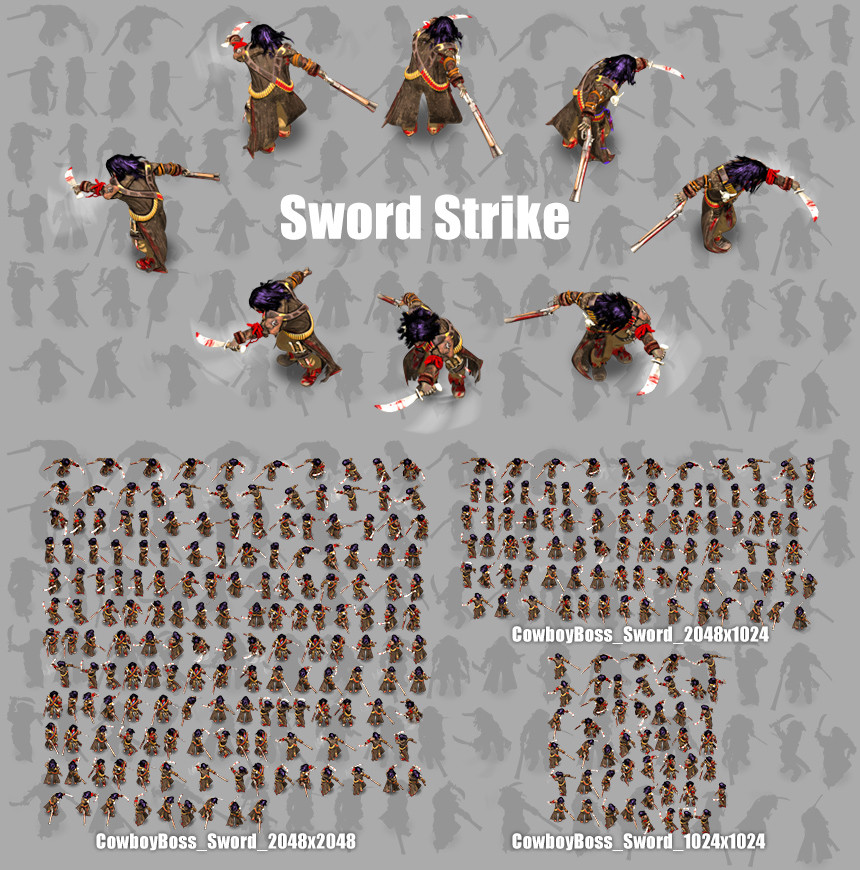 ArtStation - 2D Cowboy Boss | Game Assets