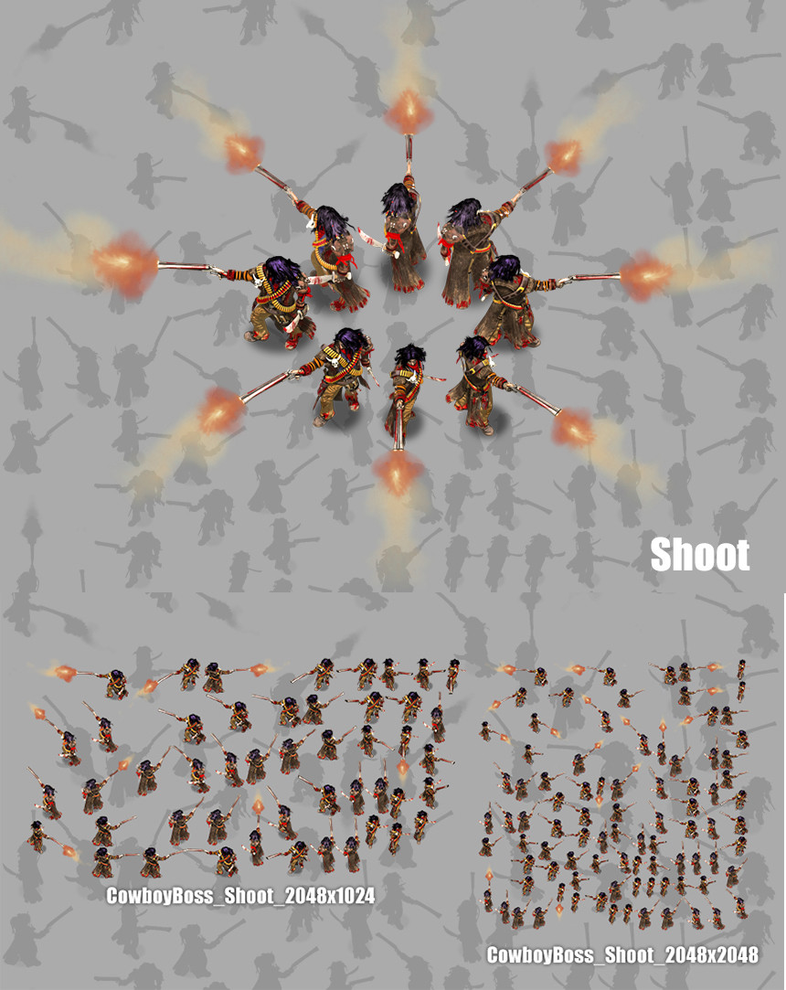 ArtStation - 2D Cowboy Boss | Game Assets