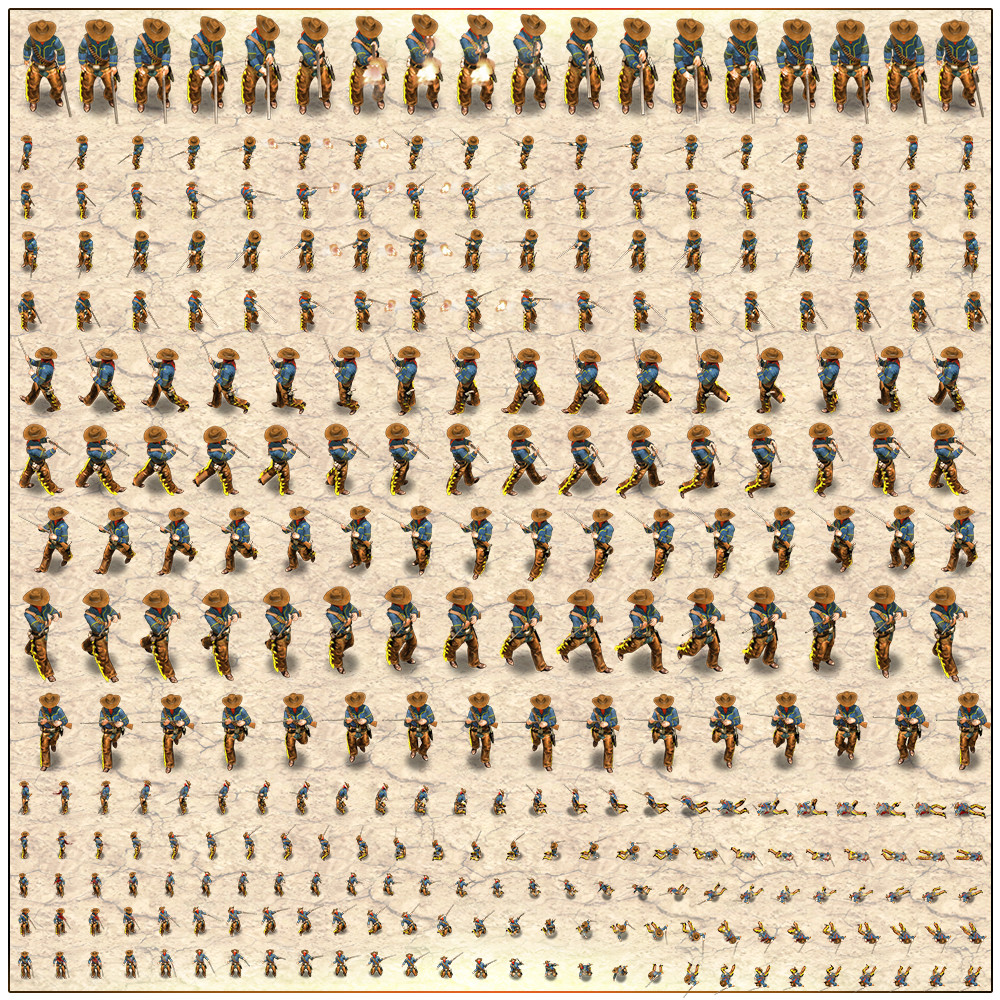 ArtStation - 2D Cowboy with rifle | Game Assets