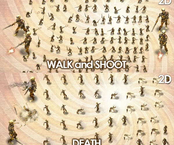 ArtStation - 2D Cowboy Skeleton | Game Assets