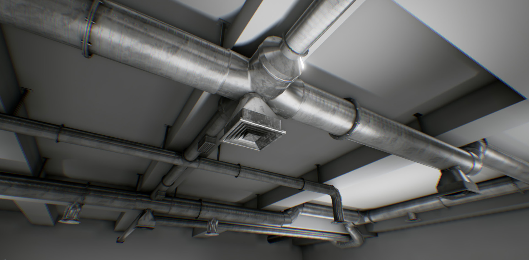 ArtStation - Air ducts modular system 60 elements interior/exterior ...