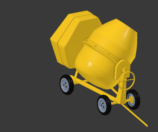 ArtStation - construction concrete or cement mixer model 3D model ...