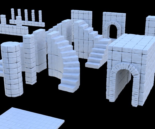 ArtStation - Procedural Rock Castle Models | Resources