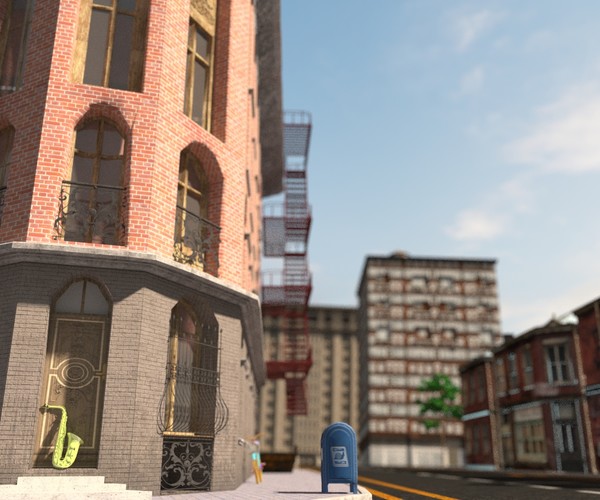 ArtStation - Corner building | Game Assets