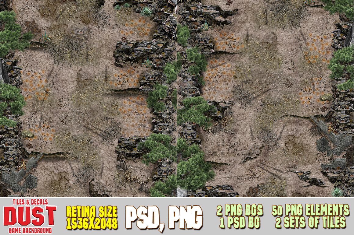 ArtStation - DUST 2D MAP TILES AND DECALS | Game Assets