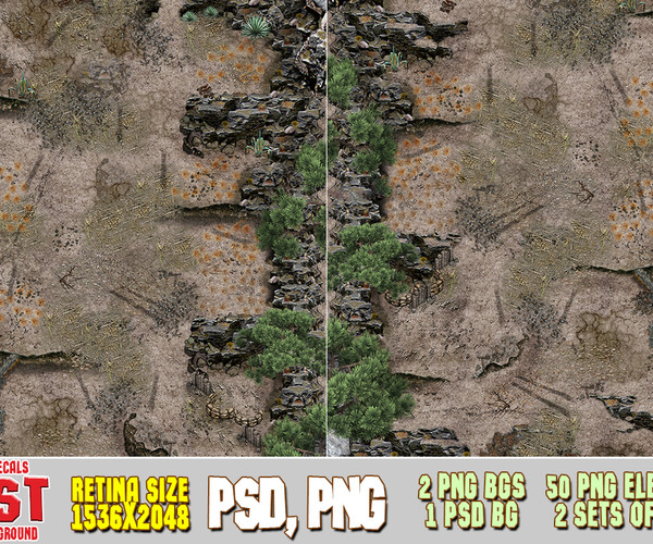 ArtStation - DUST 2D MAP TILES AND DECALS | Game Assets