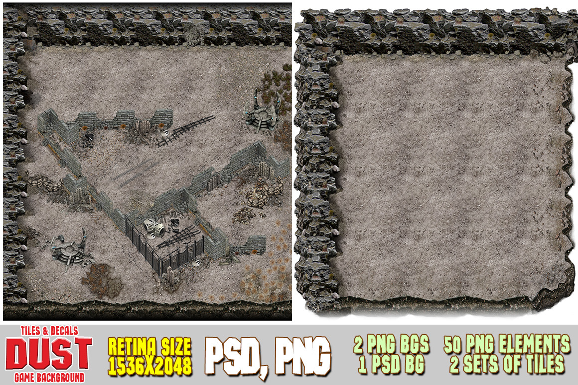 ArtStation - DUST 2D MAP TILES AND DECALS | Game Assets