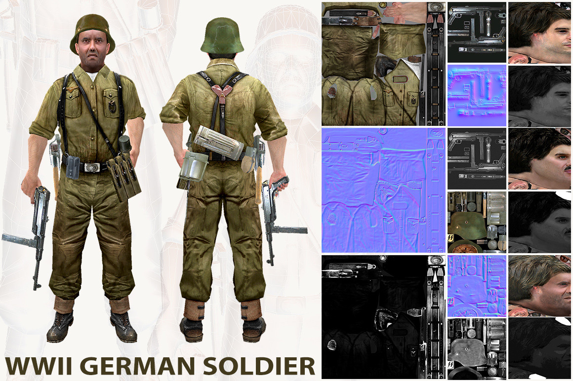 ArtStation - WWII German Soldier | Game Assets