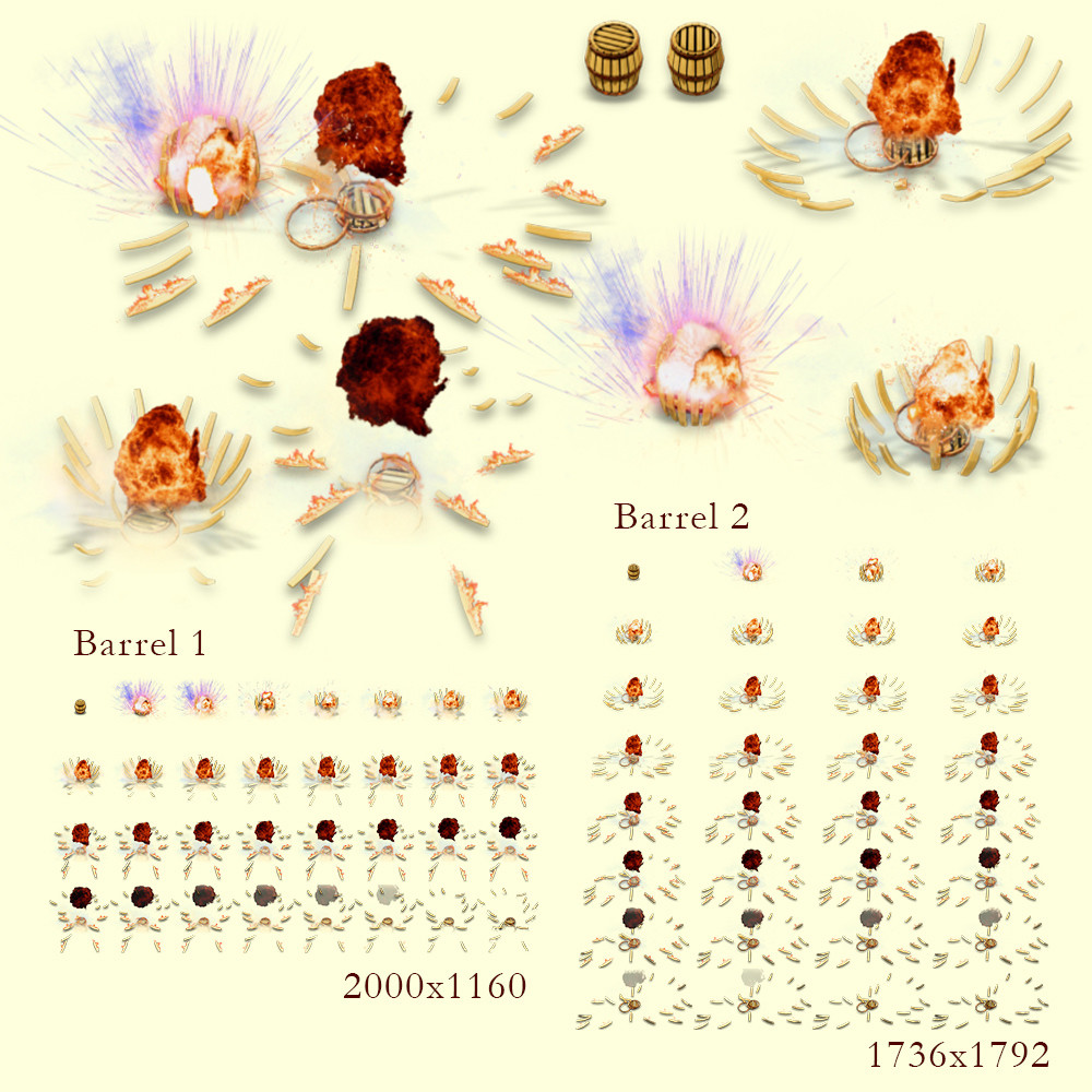 ArtStation - EXPLODING BARRELS | Game Assets