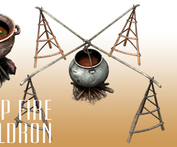 ArtStation - Camp Fire Cauldron | Game Assets