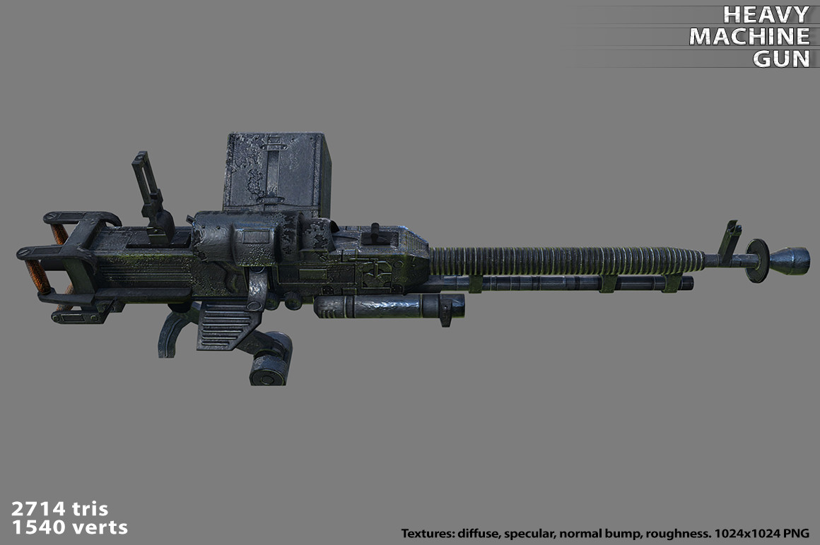 ArtStation - Heavy Machine Gun | Resources