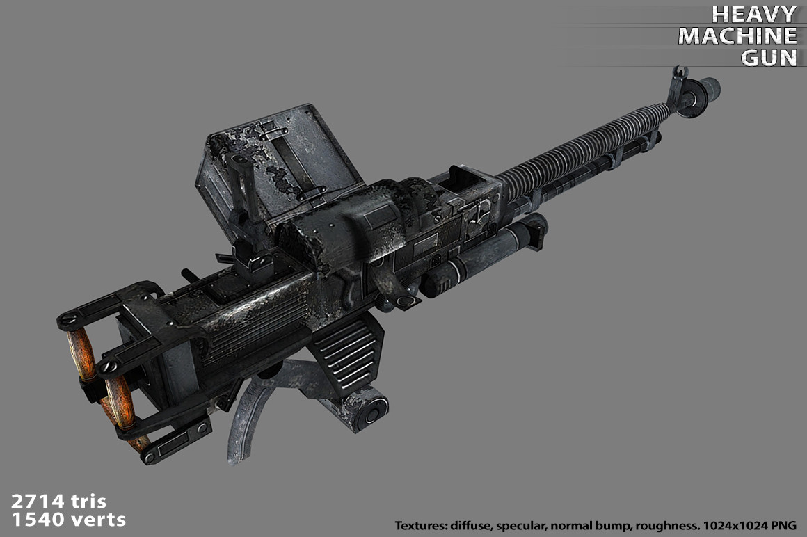 ArtStation - Heavy Machine Gun | Resources