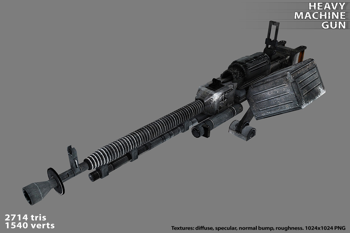ArtStation - Heavy Machine Gun | Resources