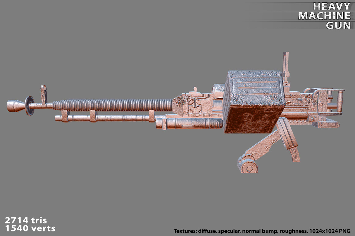 ArtStation - Heavy Machine Gun | Resources