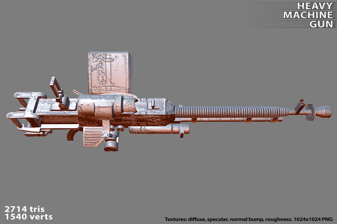 ArtStation - Heavy Machine Gun | Resources
