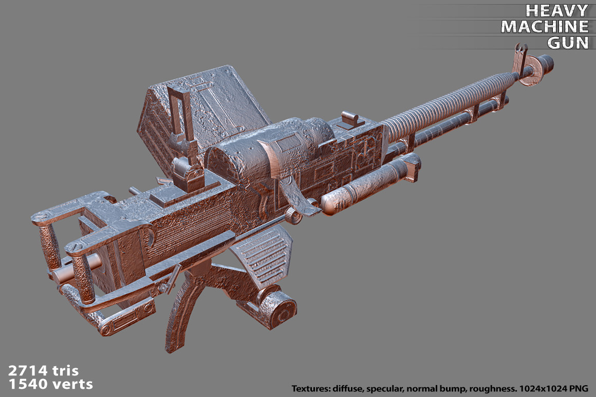 ArtStation - Heavy Machine Gun | Resources