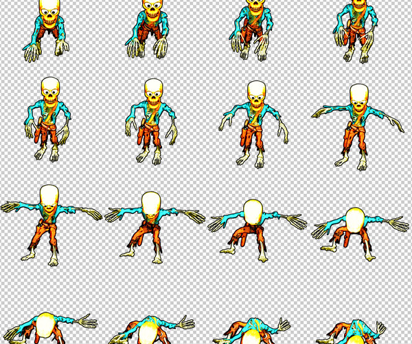 ArtStation - 2D TOON SKELETON | Game Assets