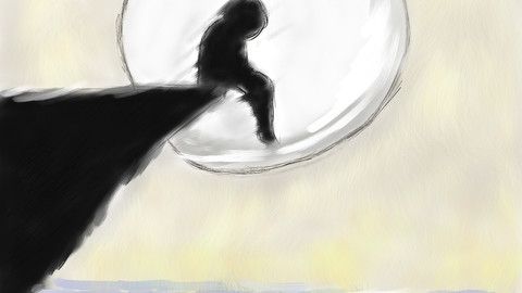 ArtStation - Cold dark night Lonely Drawing | Artworks