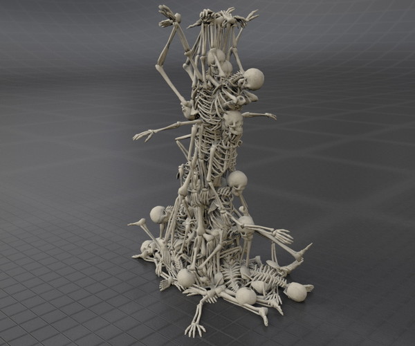 ArtStation - Skeleton Poses Pack - Low-poly 3D model | Game Assets
