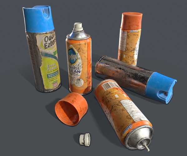 ArtStation - Spray Cans Bedroom Clutter (PBR Game Ready) | Game Assets