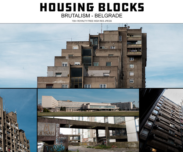 ArtStation - Brutalism Housing Blocks photopack | Resources