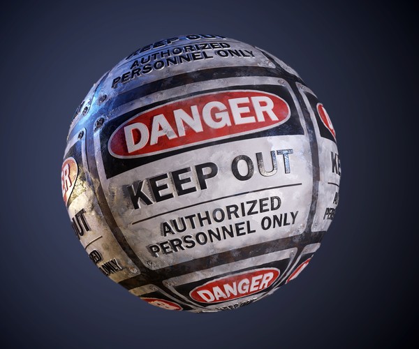 ArtStation - Danger Hazard Sign Keep Out Seamless PBR Texture | Game Assets