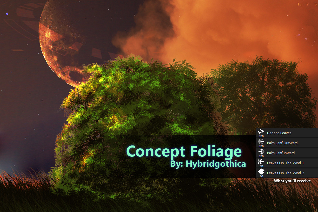ArtStation - Concept Foliage Brushes. | Brushes
