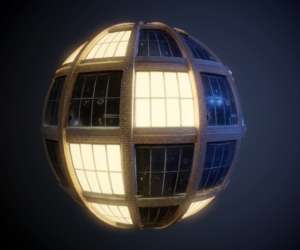 ArtStation - Derelict Building Brick Factory Lights Seamless PBR ...