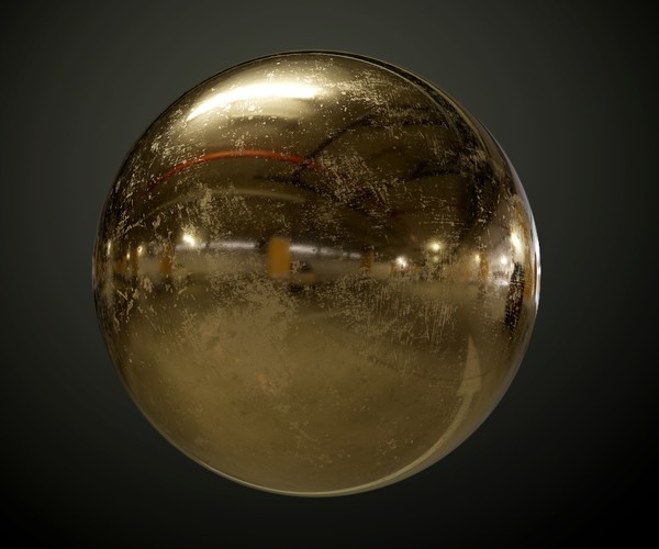 ArtStation - Metal Bronze Scratched Seamless PBR Texture | Game Assets