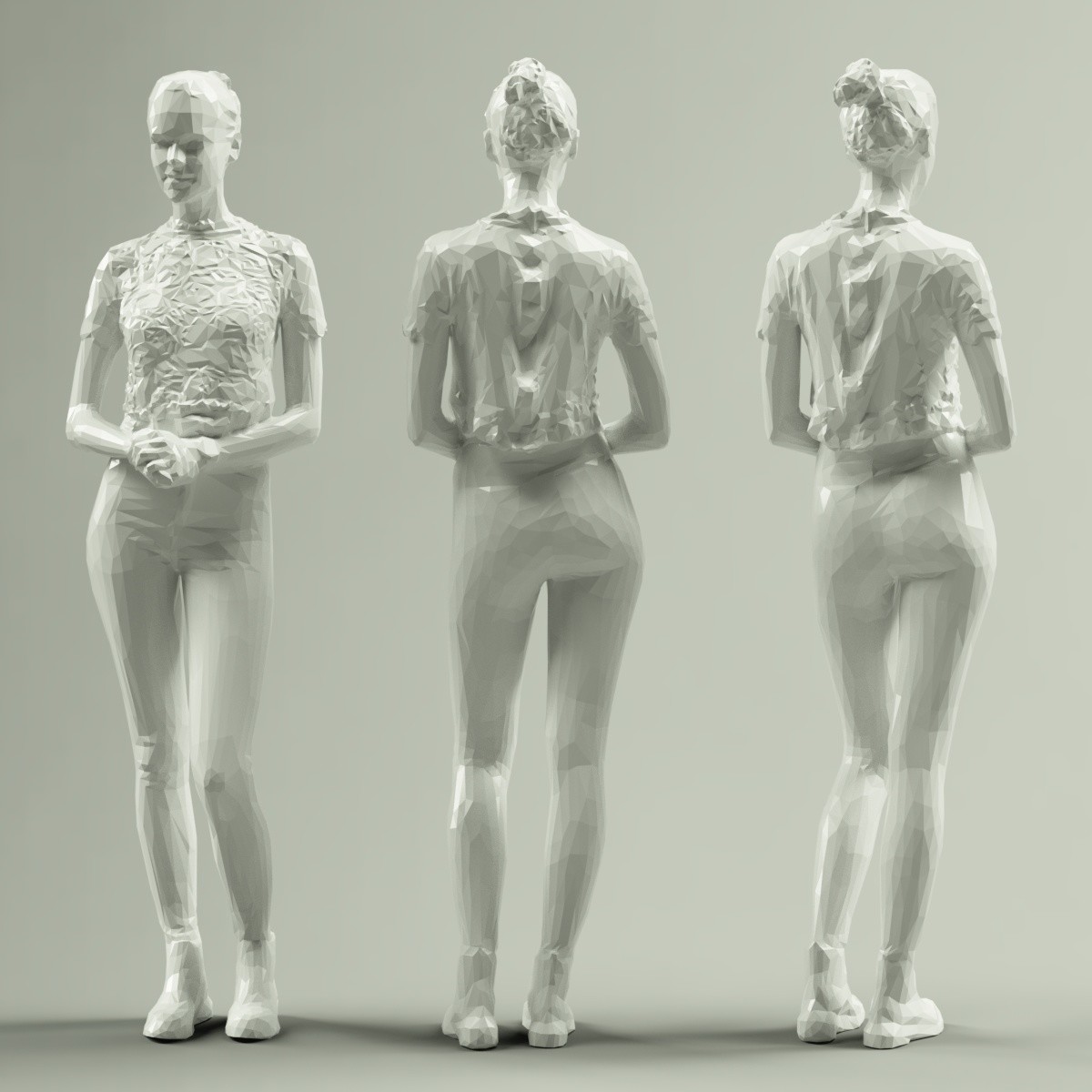 ArtStation - Grey Outfit Girl in Casual Pose | Resources