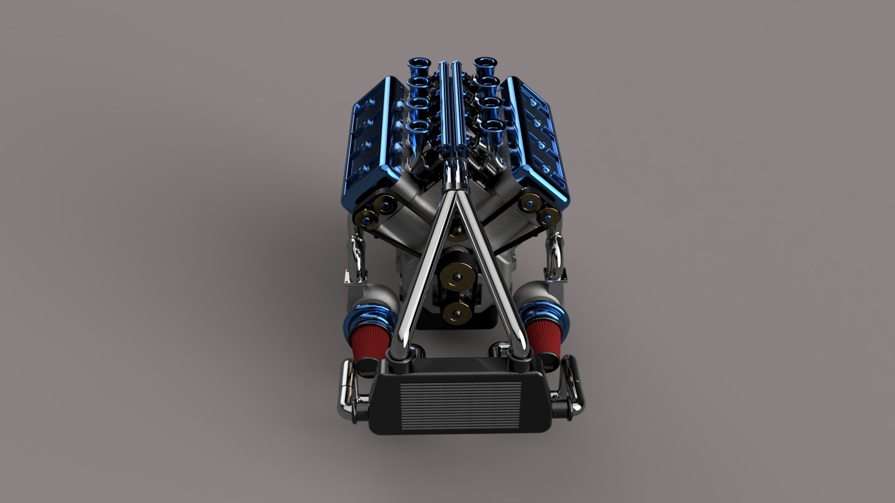 ArtStation - V8 Biturbo Engine 3D model | Resources