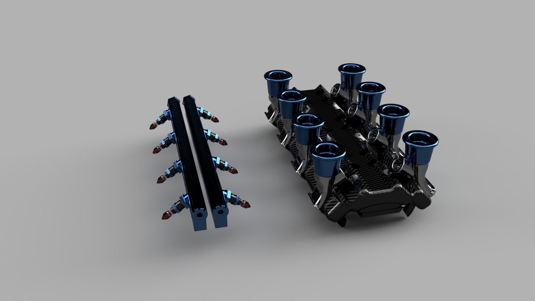 ArtStation - V8 Biturbo Engine 3D model | Resources