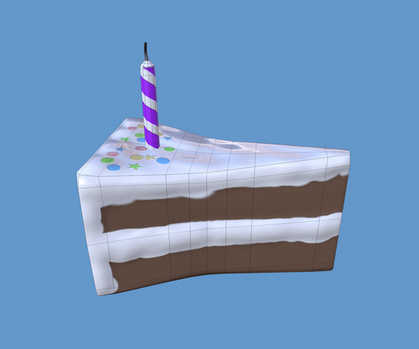ArtStation - Stylized Birthday Cake Slice | Game Assets