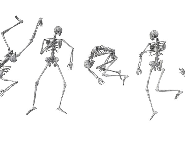 ArtStation - Skeleton Laying Poses - Low-poly 3D model | Resources