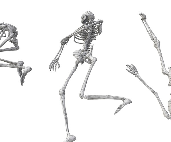 ArtStation - Skeleton Laying Poses - Low-poly 3D model | Resources