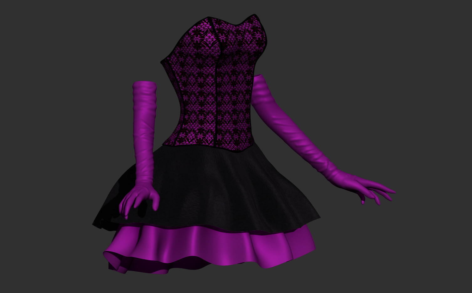 ArtStation - Corset Dress | Game Assets