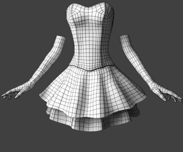 ArtStation - Corset Dress | Game Assets