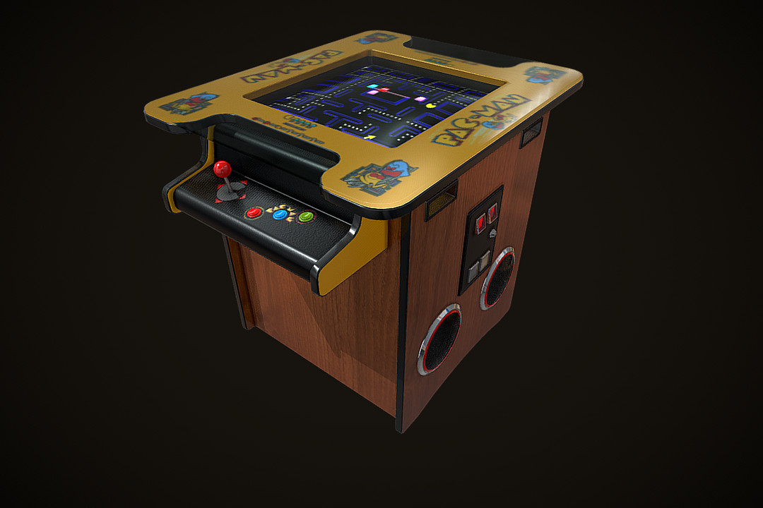 ArtStation - Classic Arcade Game Machine ( Cocktail Table ) | Game Assets