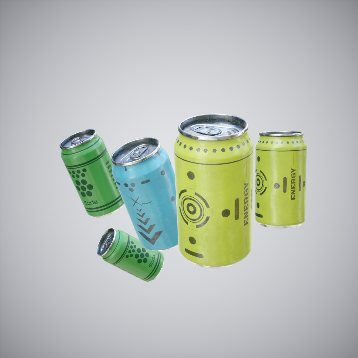 ArtStation - Can Collection for Games | Game Assets