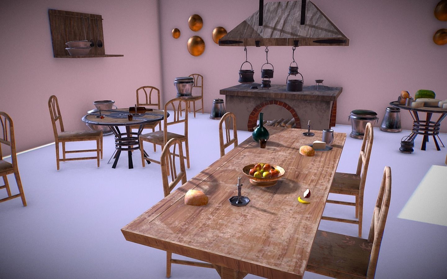 ArtStation - Medieval Kitchen Low Poly AR VR Asset Pack | Game Assets